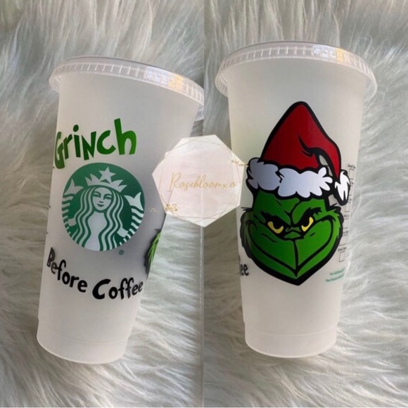Starbucks | Dining | Grinch Before Coffee Cold Cup | Poshmark